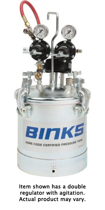 Binks Pressure Feed ASME Tanks, 2 Gallon Galvanized