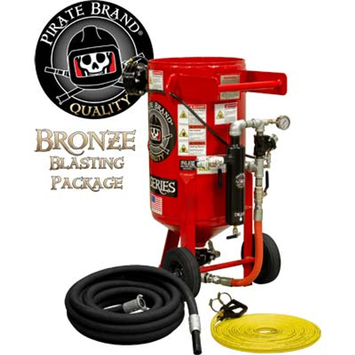 Pirate Brand, E-Series, 3.5 cu ft., BRONZE Blasting Package - Blast Po