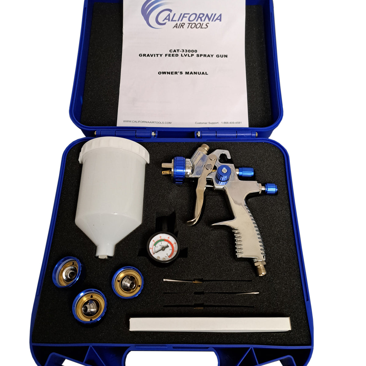 California Air Tools 33000K LVLP Gravity Feed Spray Gun Kit