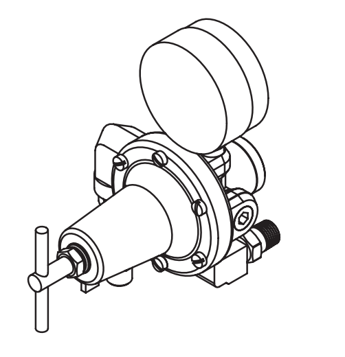Binks 41-718805 Single Air Regulator Control; 1/2" Gemini II Diaphragm