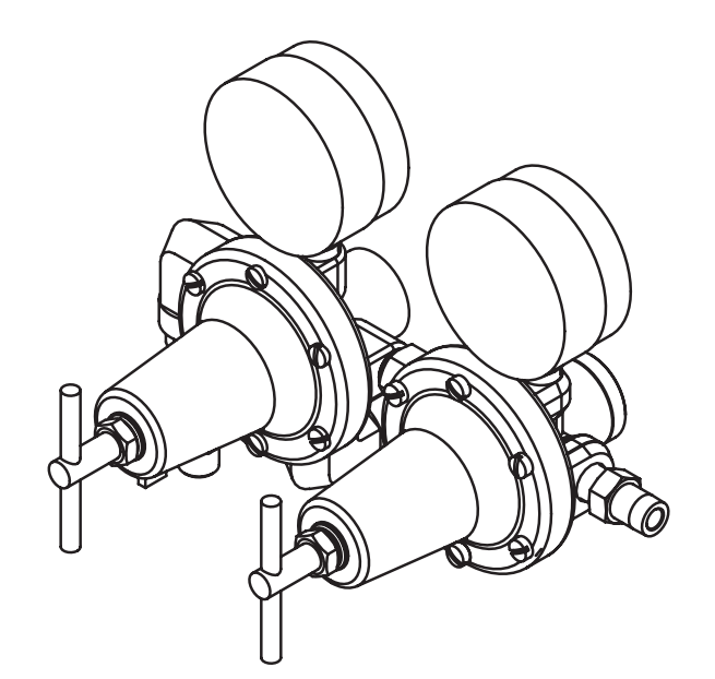 Binks 41-718806 Dual Air Regulator Control; 1/2" Gemini II Diaphragm P