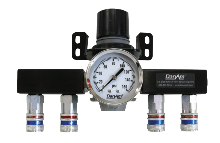 Dan-Am Dual Manifold Point of Use Compressed Air Regulator Assembly