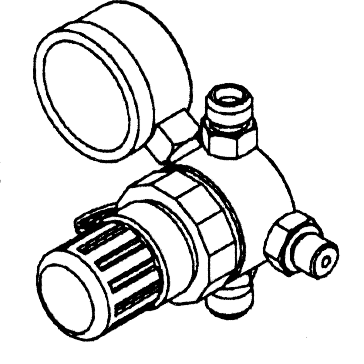 Binks 85-440 Air Regulator Assembly For Steadi Grip Pressure Pots