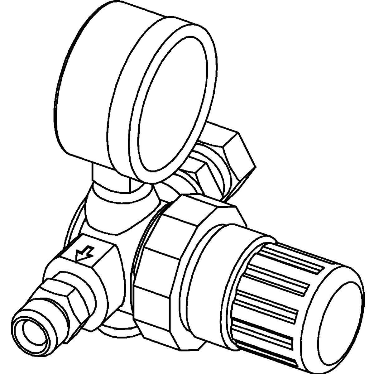 Binks 85-441 Air Regulator And Gauge Assembly