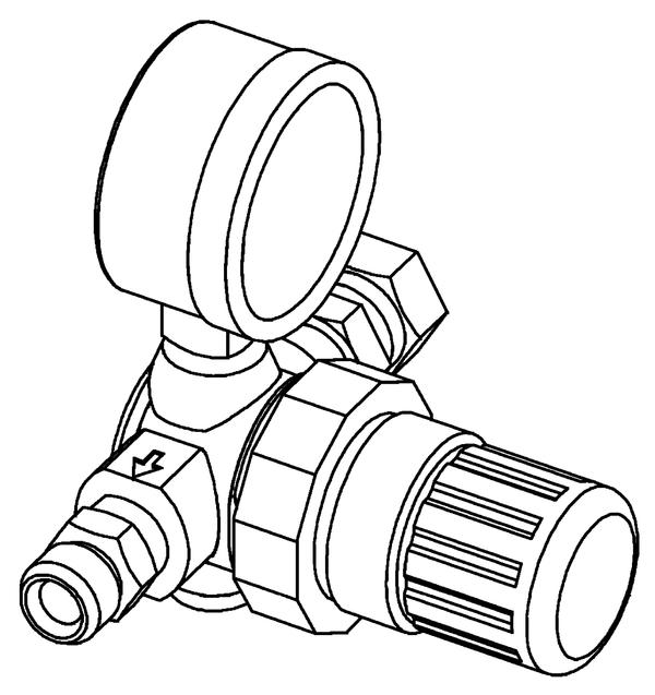 Binks 85-441 Air Regulator And Gauge Assembly