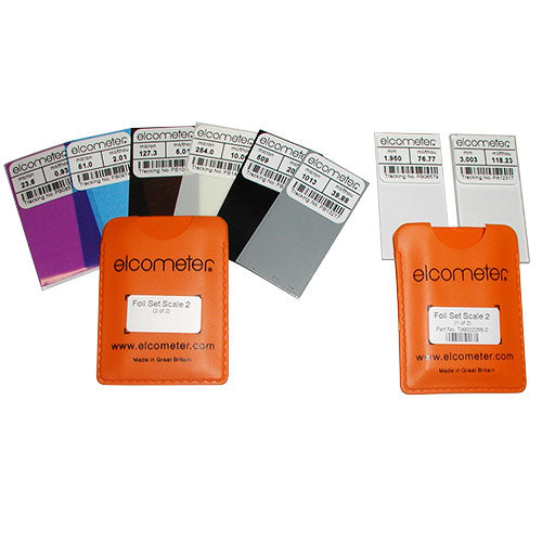 Elcometer Scale 2 Certified Precision Foil Set (T99022255-2C)