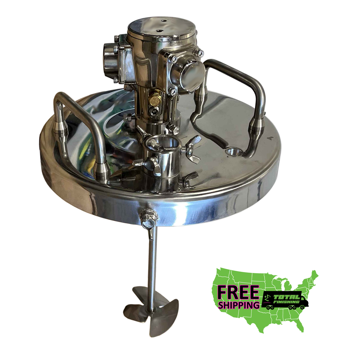Total Finishing 5 Gallon Agitator With Stainless Steel Lid