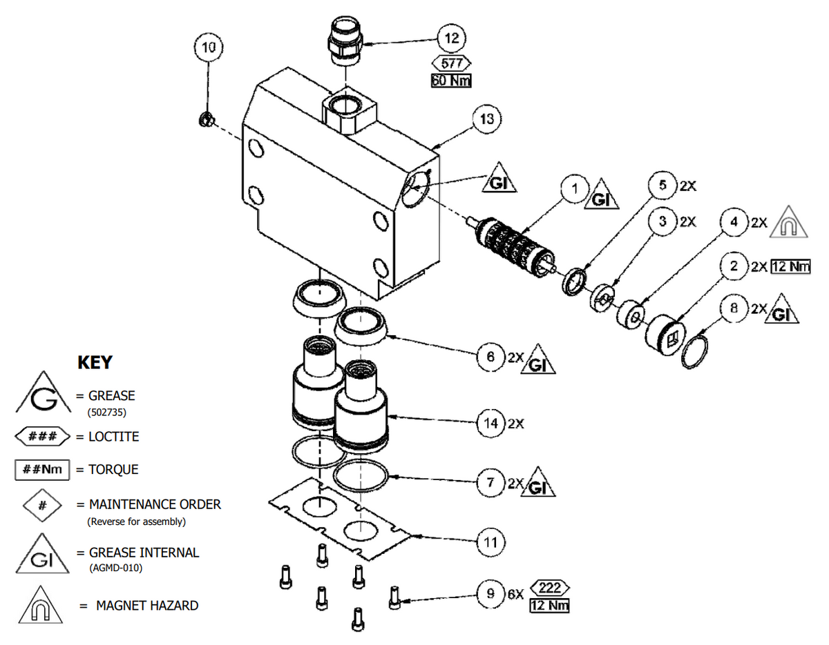 Binks Maple Pump Main Air Valve Assembly 15/25