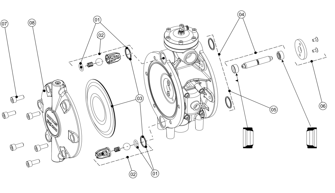 Binks DXK-203 Diaphragm Kit