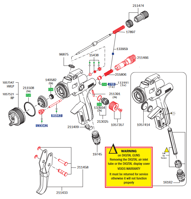SATAjet X 5500 RP Nozzle Sets
