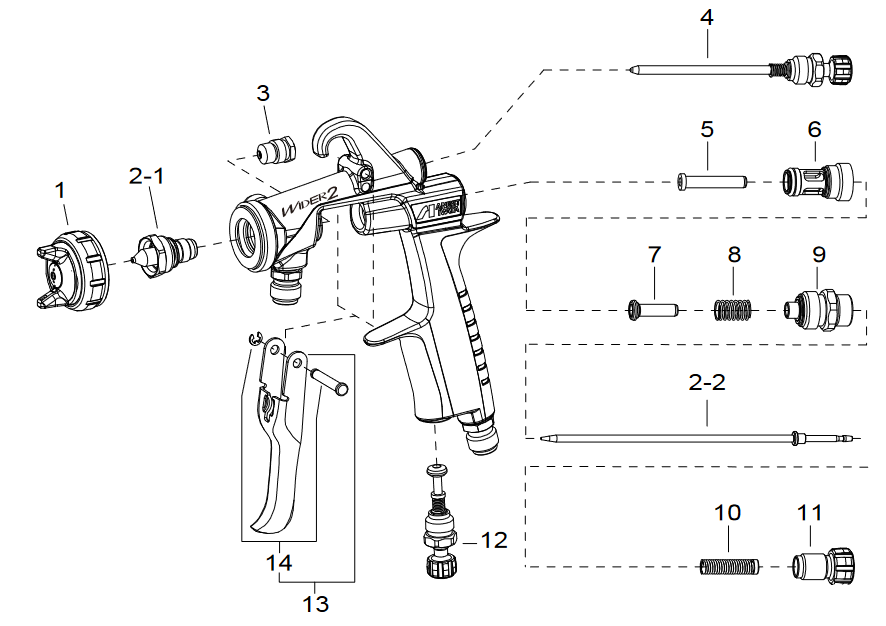 Anest Iwata WIDER2 Spray Gun
