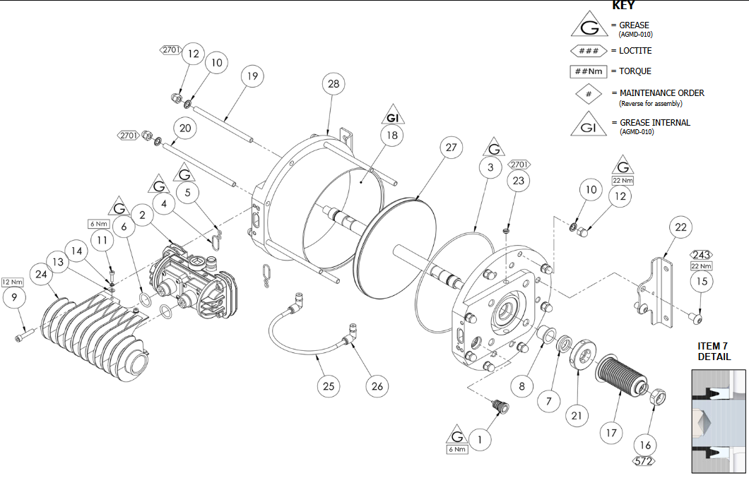 Binks Maple Pump Air Motor Assembly Piston Shaft Seal