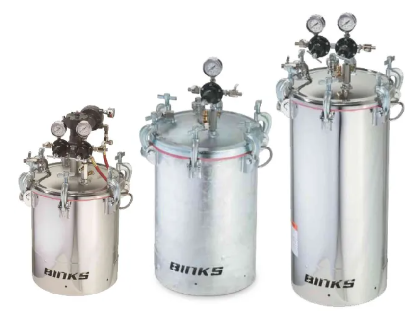Binks Pressure Feed ASME Tanks, Stainless Steel